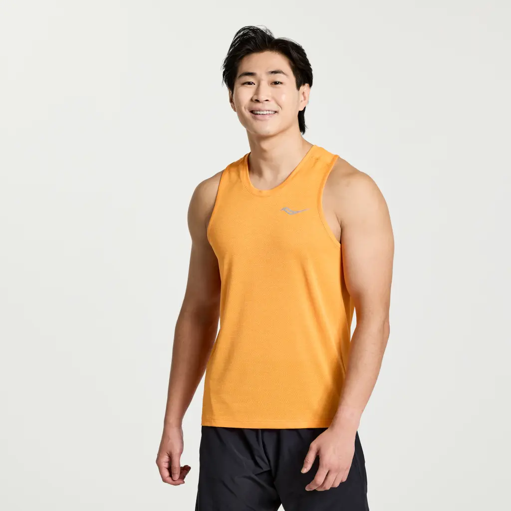 Saucony Stopwatch Singlet Men's T-Shirt - SAM800277-MAH Saucony Greece